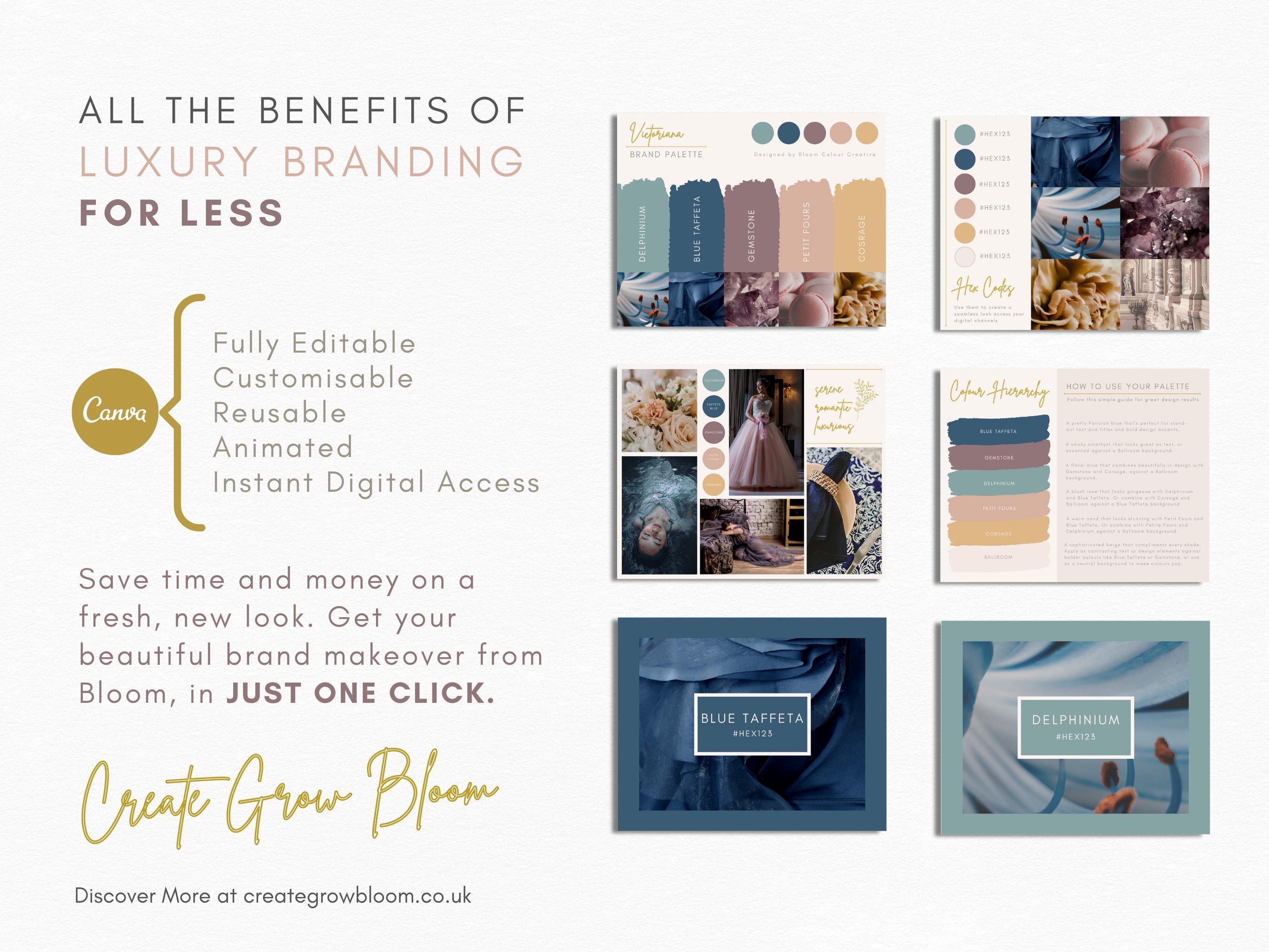 Luxury Brand Color Palette | Color Palette With Hex Codes | Premium ...