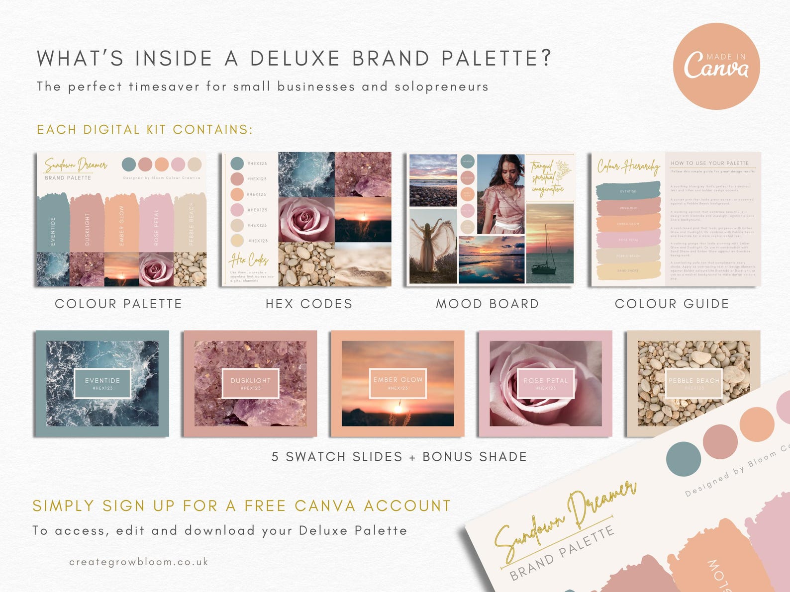 Luxury Brand Color Palette | Canva Color Palette With Hex Codes ...