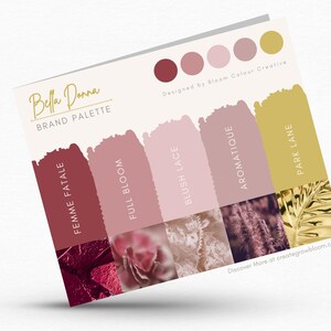 Red and Gold Brand Colour Palette - Luxury Canva Brand Kit With Hex ...