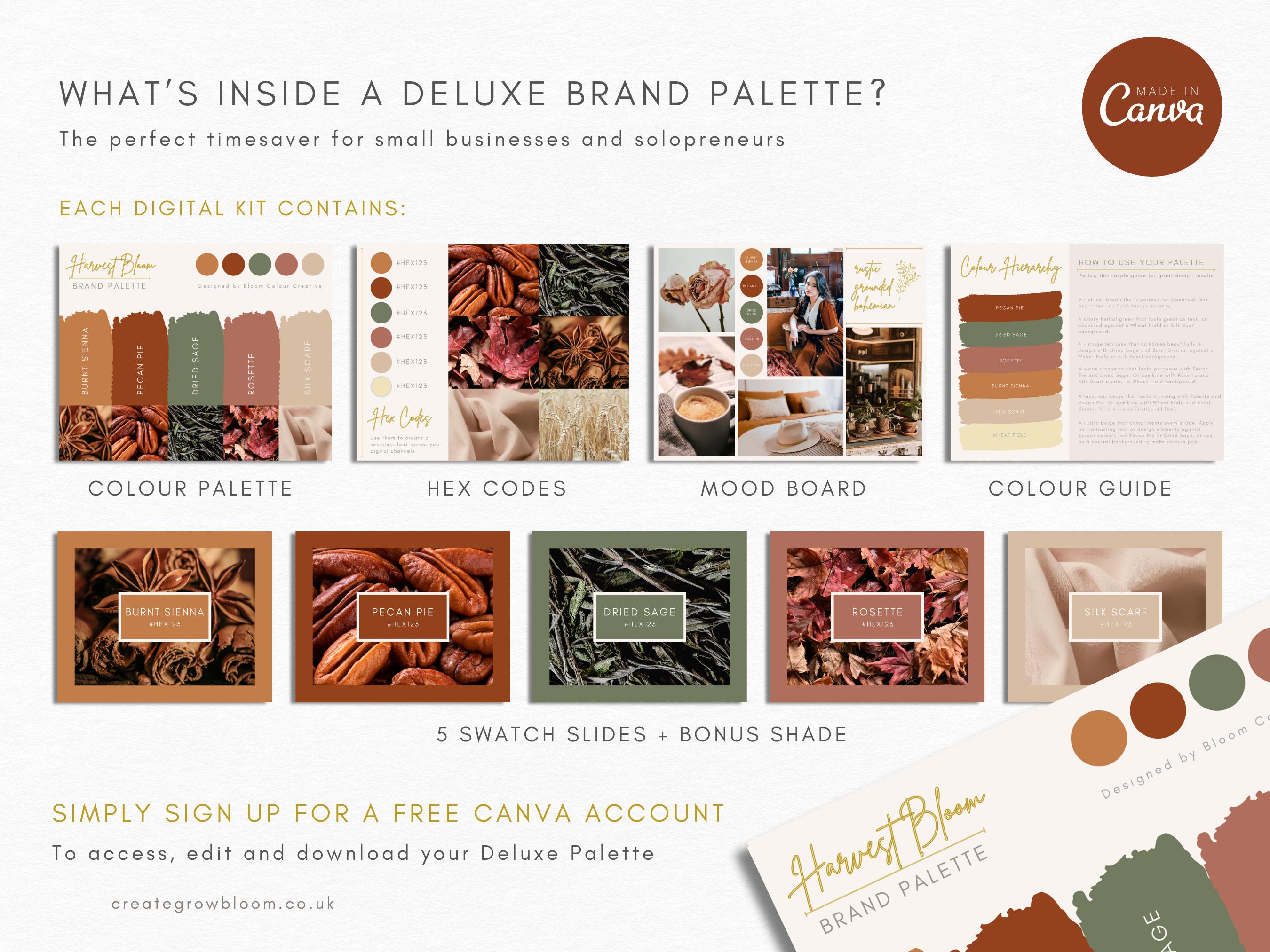 Luxury Color Palette | Brand Color Palette With Hex Codes | Premium ...