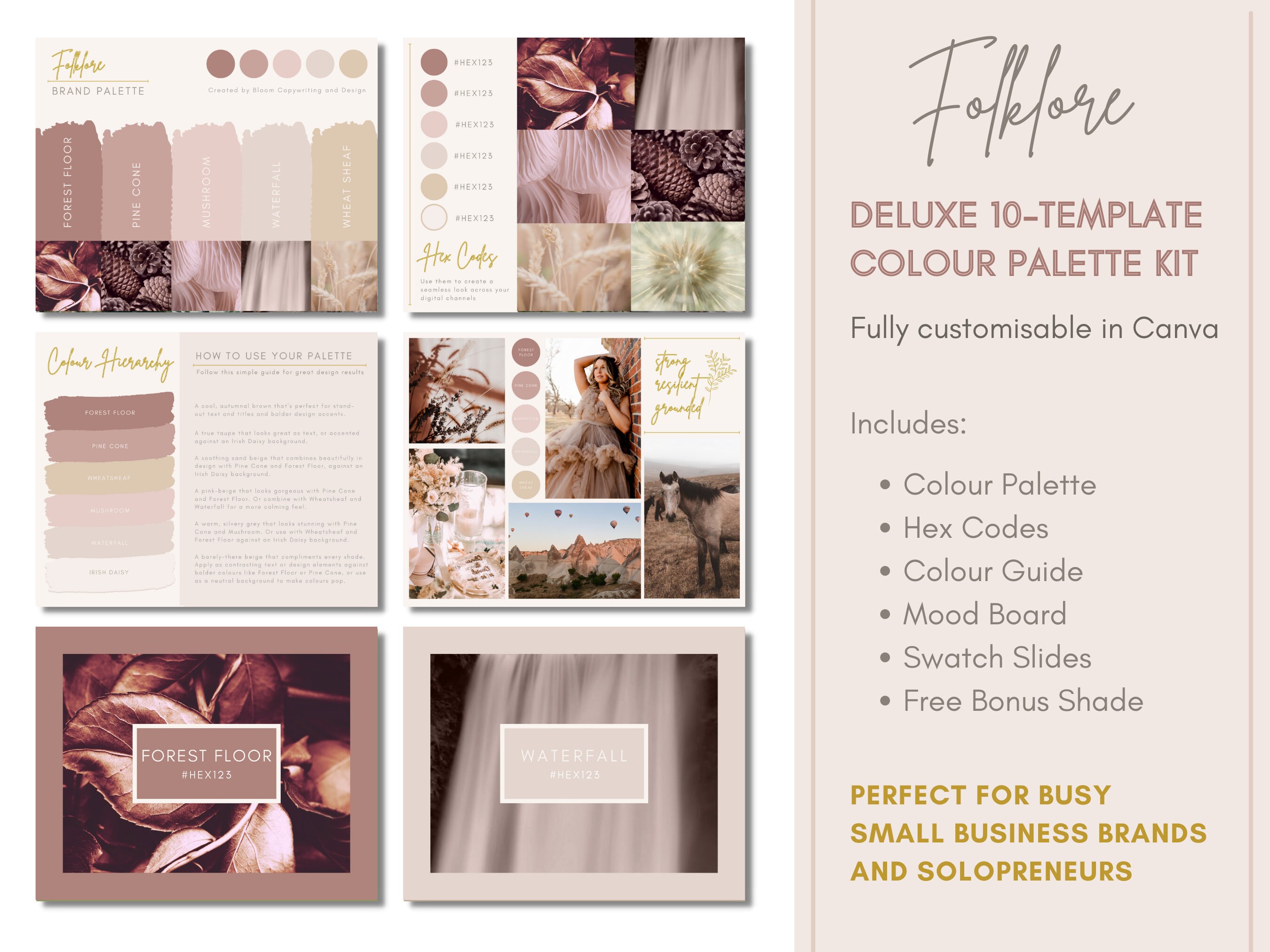 Deluxe Folklore Brand Palette Editable Canva Colour Palette - Etsy