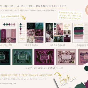 Deluxe Brand Palette Editable Canva Colour Palette With Hex Codes Small ...