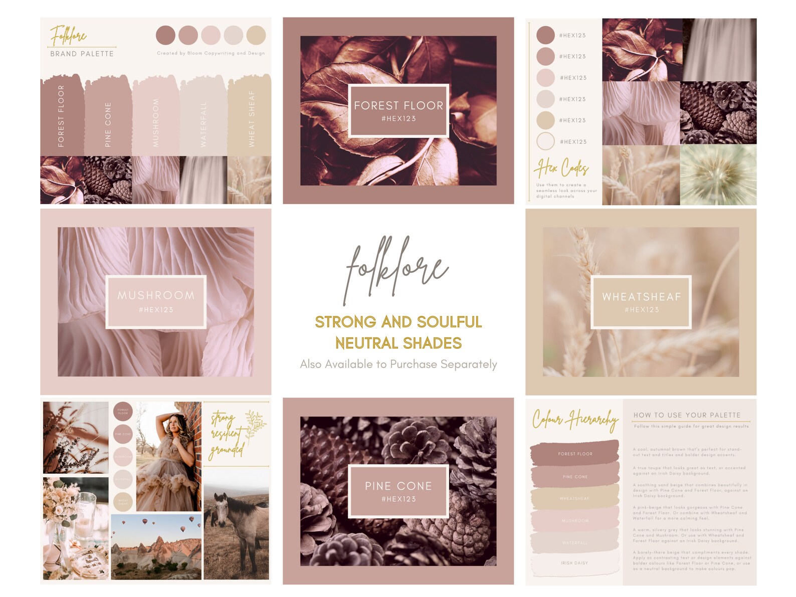 SAVE 10% Neutral Brand Palette Bundle Editable Canva Colour Palette ...