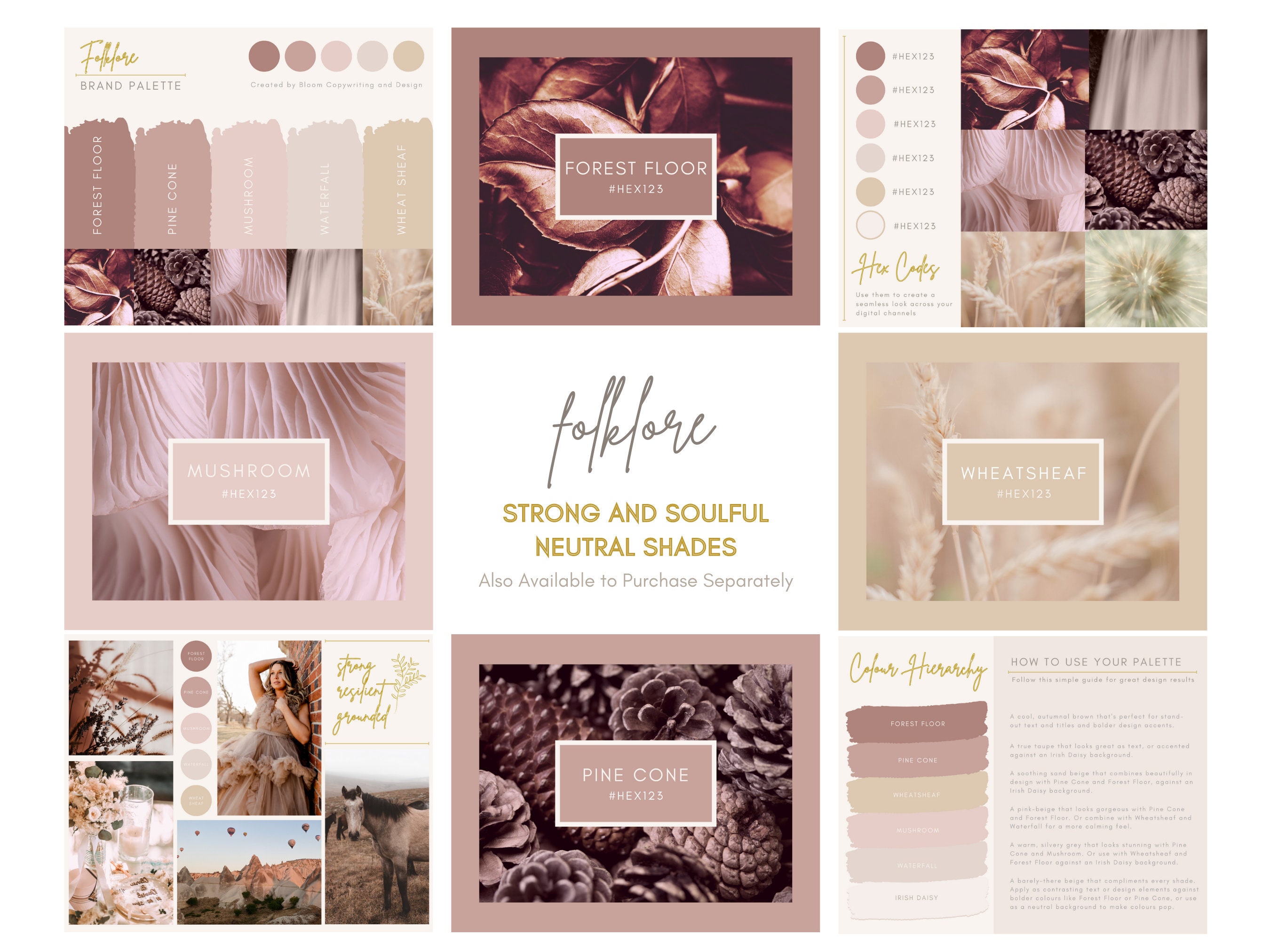 SAVE 10% Neutral Brand Palette Bundle Editable Canva - Etsy