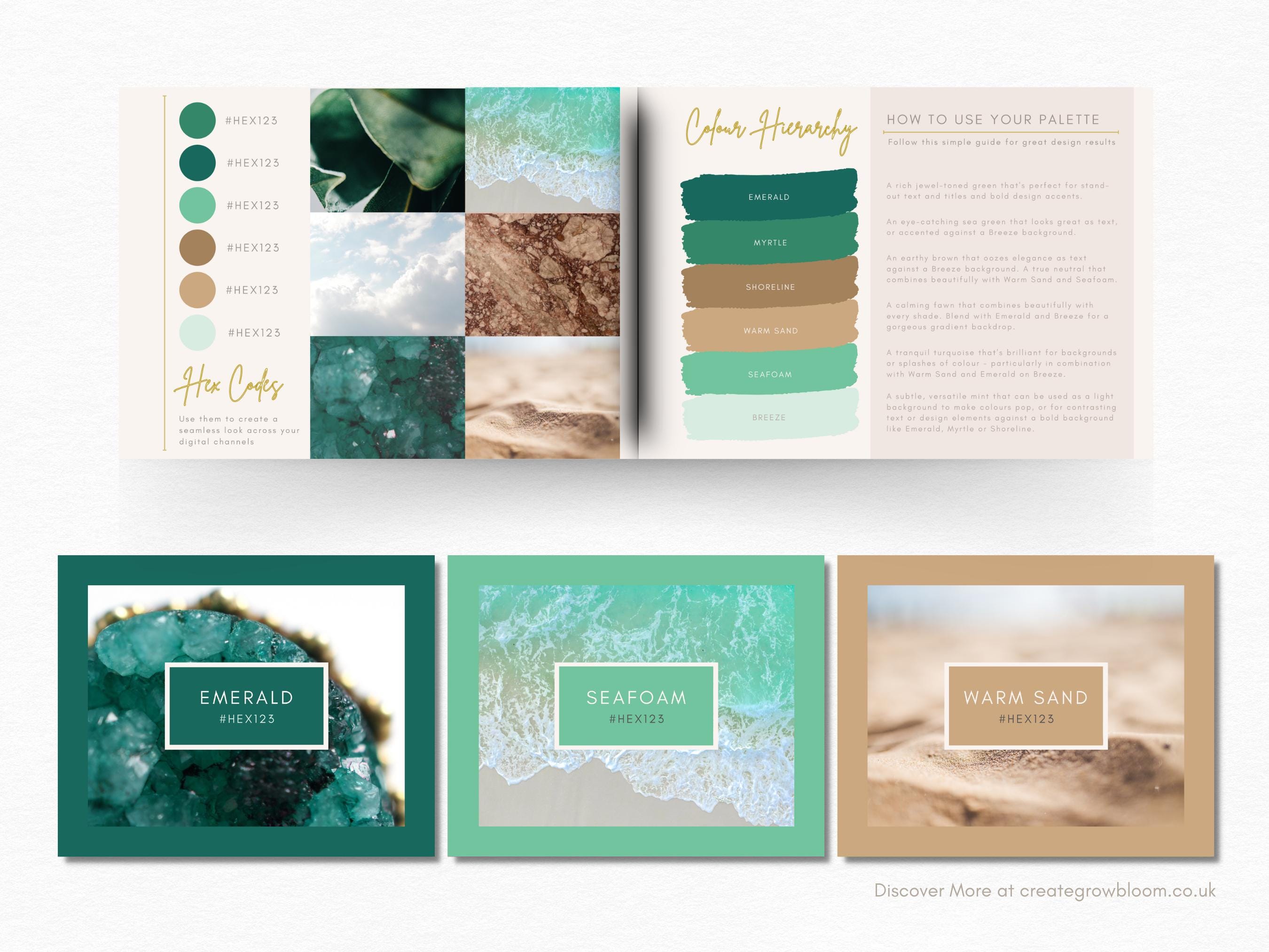 Beach Brand Palette – Canva Colour Palette With Hex Codes – Coastal ...