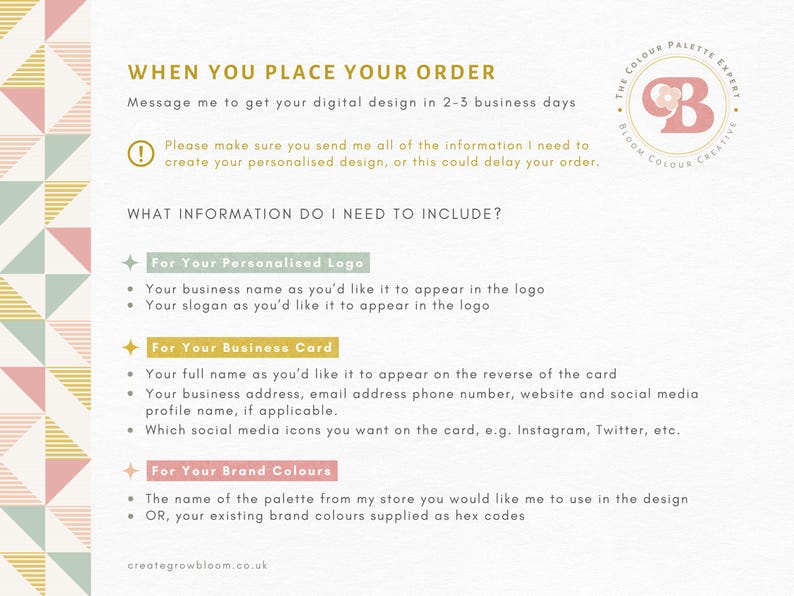 Instant Brand Kit - Logo Design - Personalised Logo - Instant Branding ...