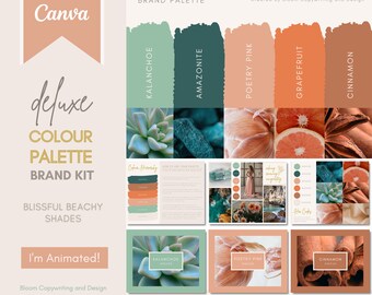 Deluxe Brand Palette Editable Canva Colour Palette With Hex Codes Small ...