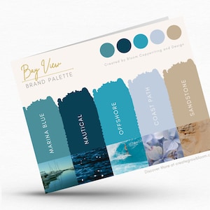 Nautical Color Palette With Fonts | Canva Brand Palette + CMYK, RGB ...