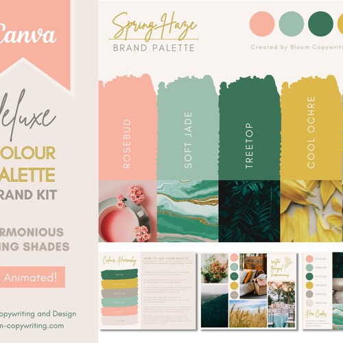 Deluxe Brand Palette Editable Canva Colour Palette With Hex - Etsy