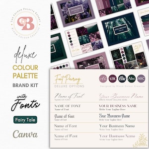 Fairy Tale Color Palette With Fonts | Canva Brand Palette + CMYK, RGB ...