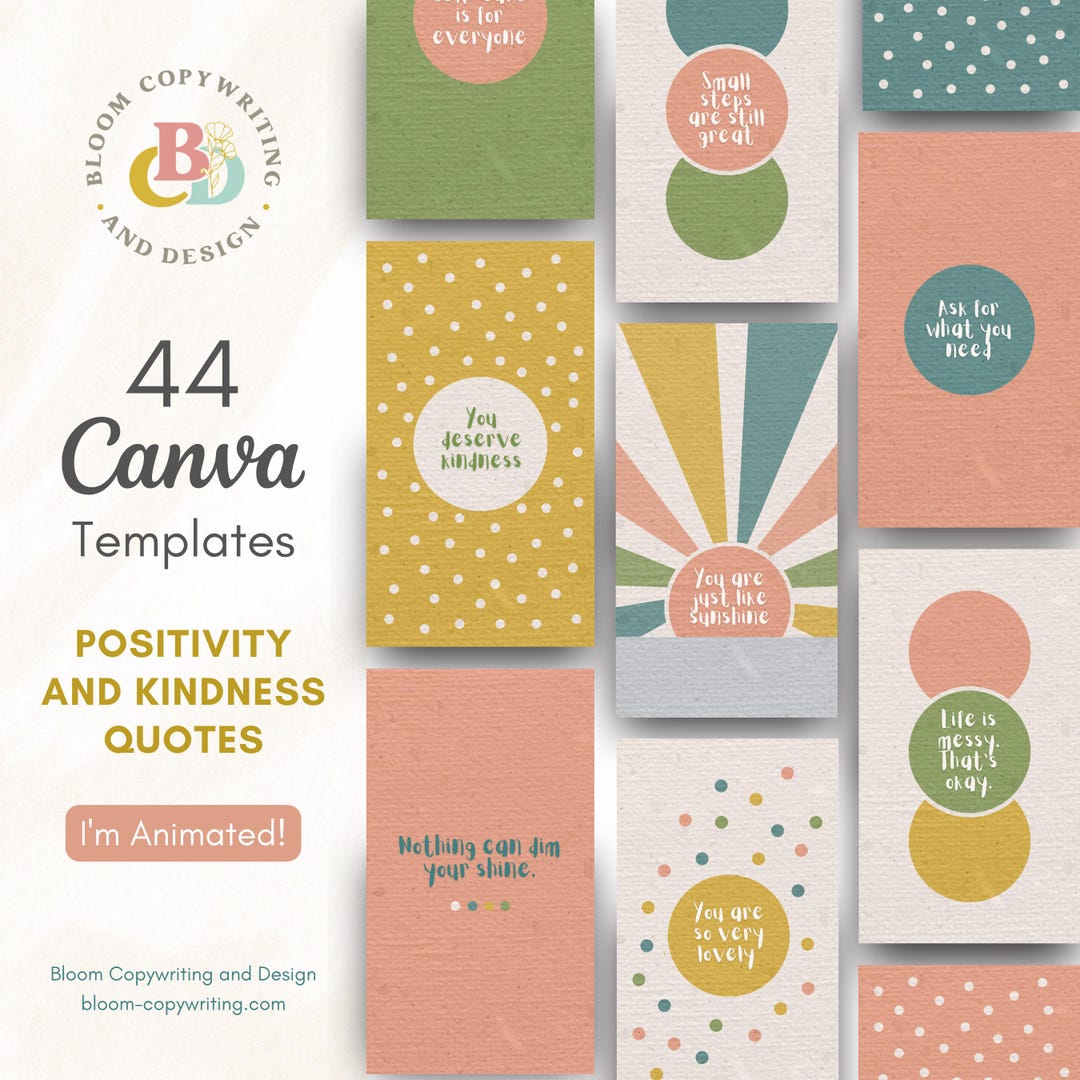 44 Kindness & Positivity Canva Templates | Editable Instagram Templates ...