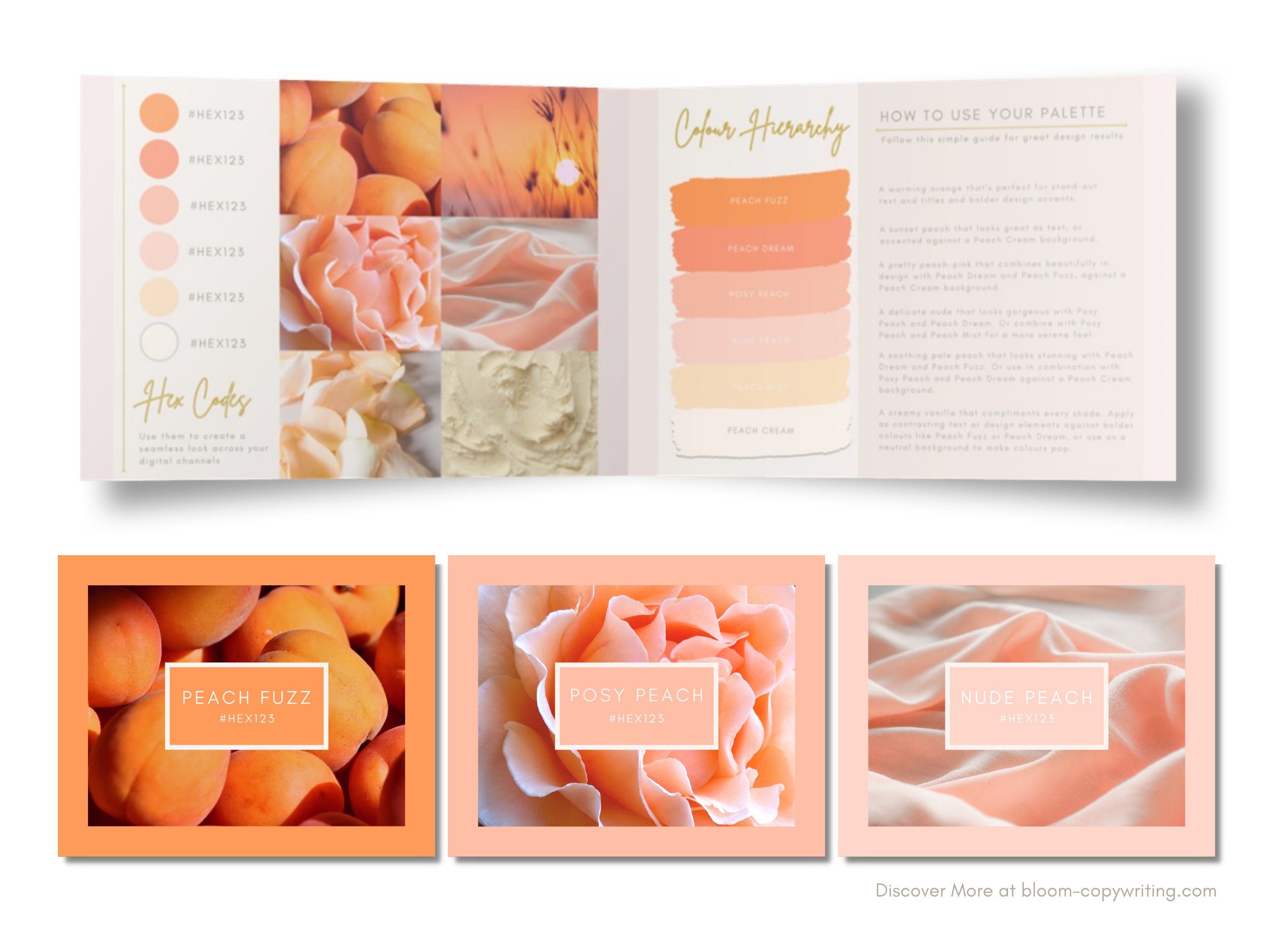 Deluxe Peach Brand Palette Editable Canva Colour Palette - Etsy UK