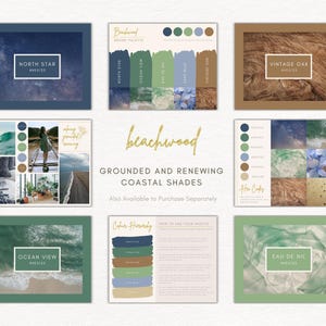 SAVE 25% Coastal Color Palette Bundle Canva Color Palettes With Hex ...
