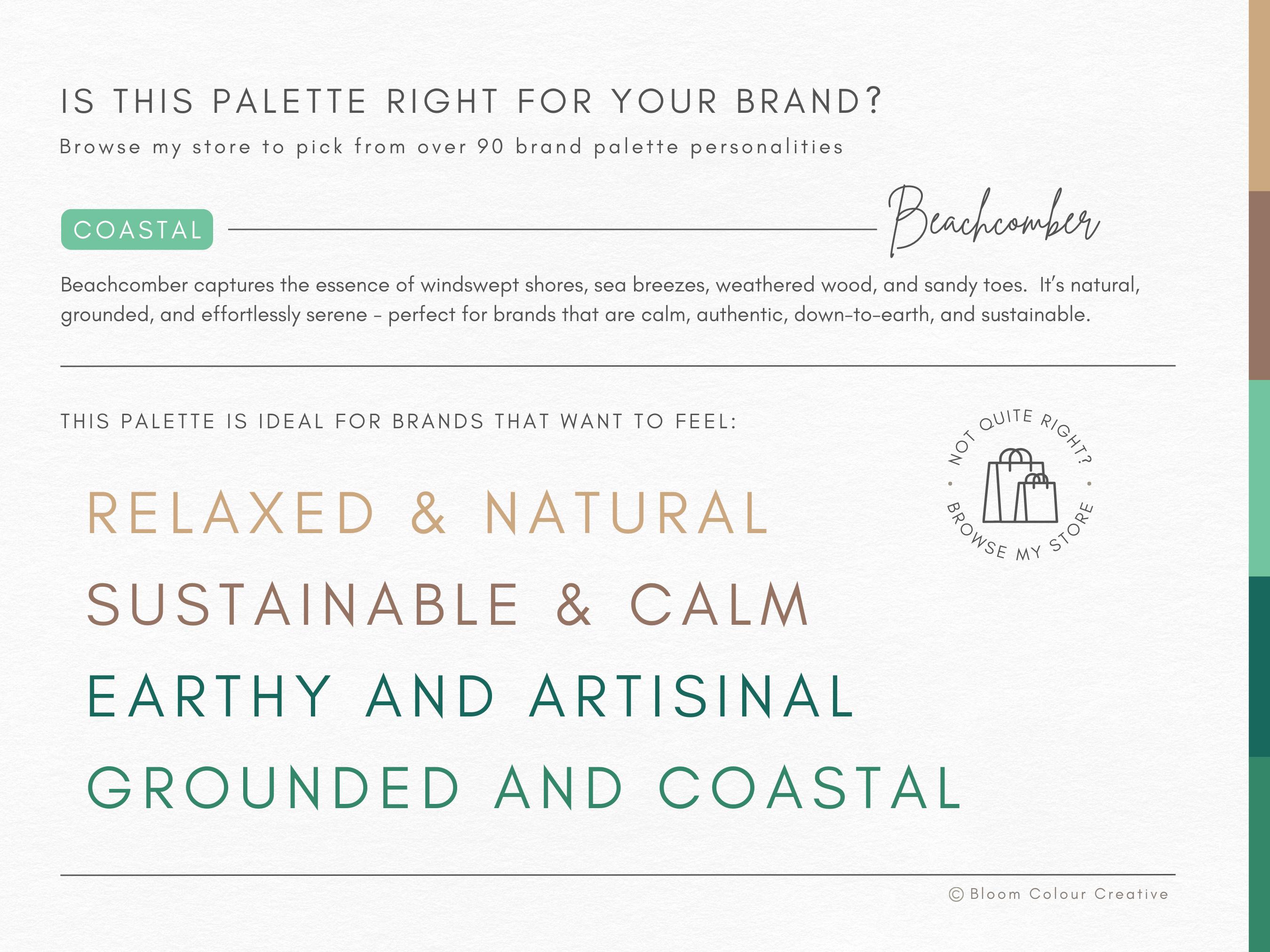 Beach Brand Palette – Canva Colour Palette With Hex Codes – Coastal ...