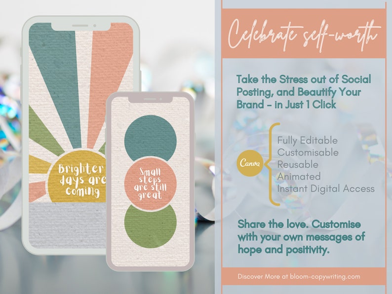 44 Kindness & Positivity Canva Templates Editable Instagram - Etsy