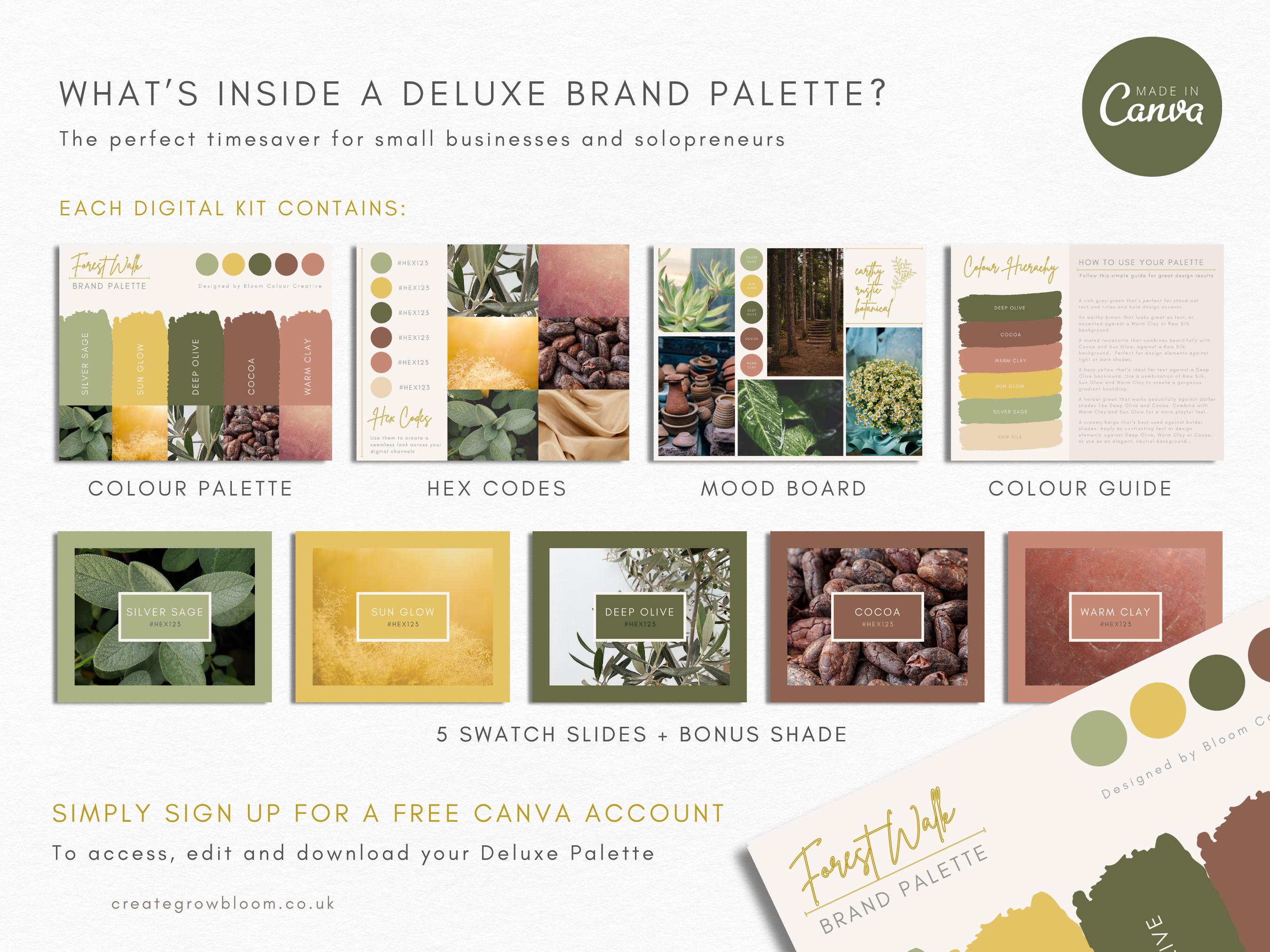 Luxury Color Palette | Brand Color Palette With Hex Codes | Premium ...