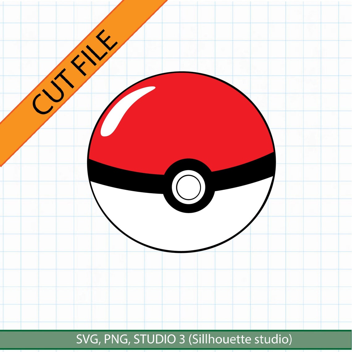 Pokeball Pokemon SVG, Cut File, Png, Studio, Vector - Etsy