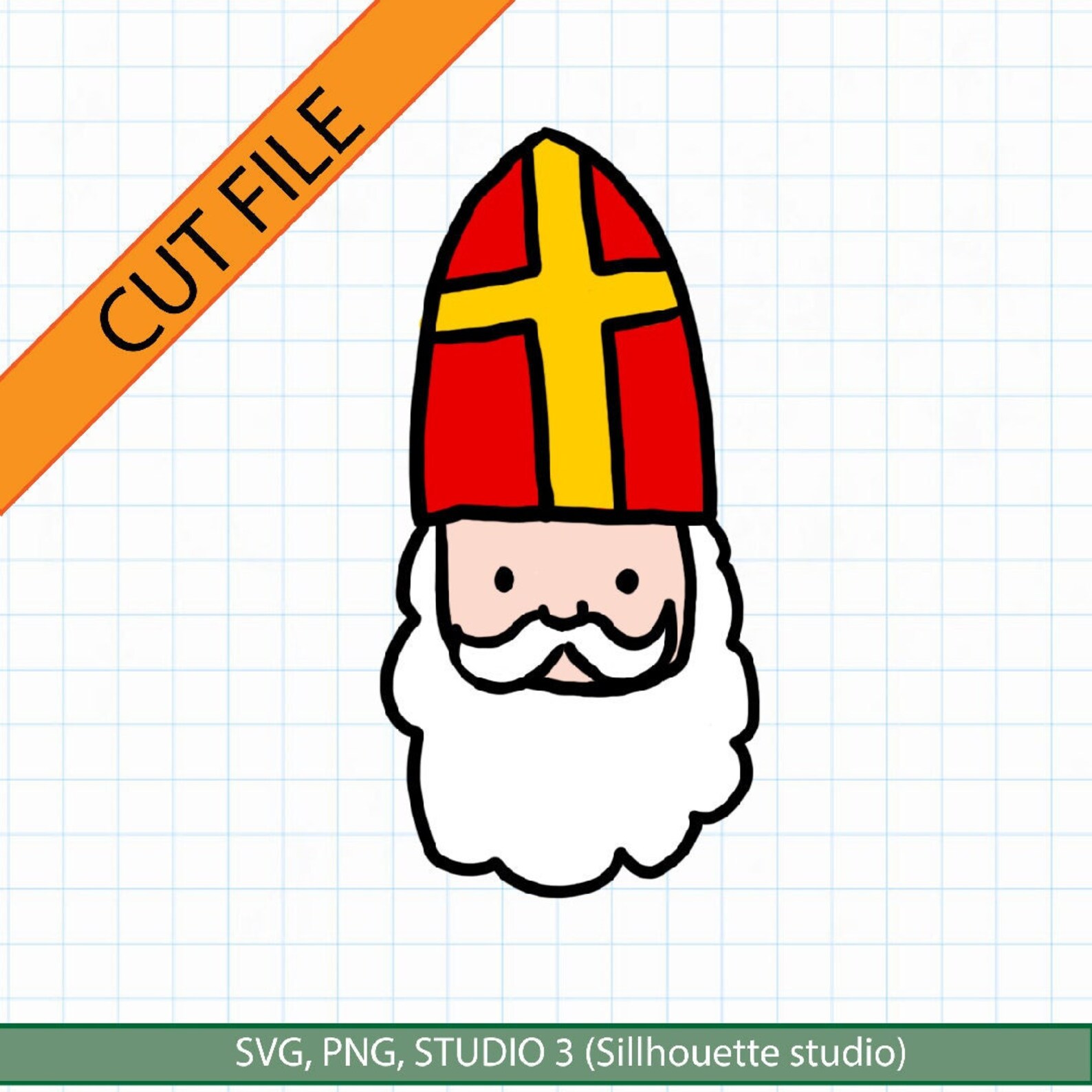 Sinterklaas SVG, Cut File, Png, Studio, Vector - Etsy