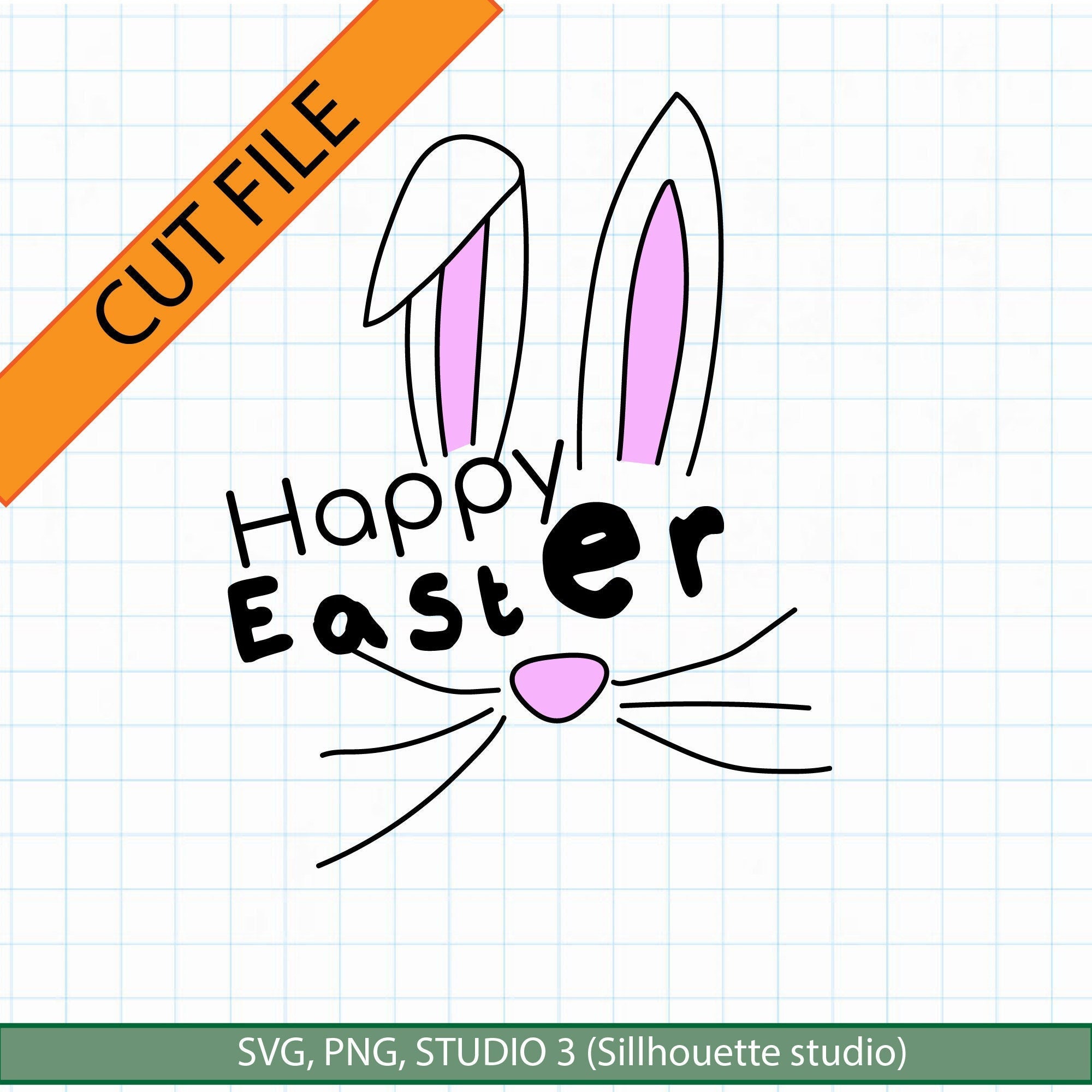 Easter Bunny SVG, Cut File, Png, Studio, Vector - Etsy
