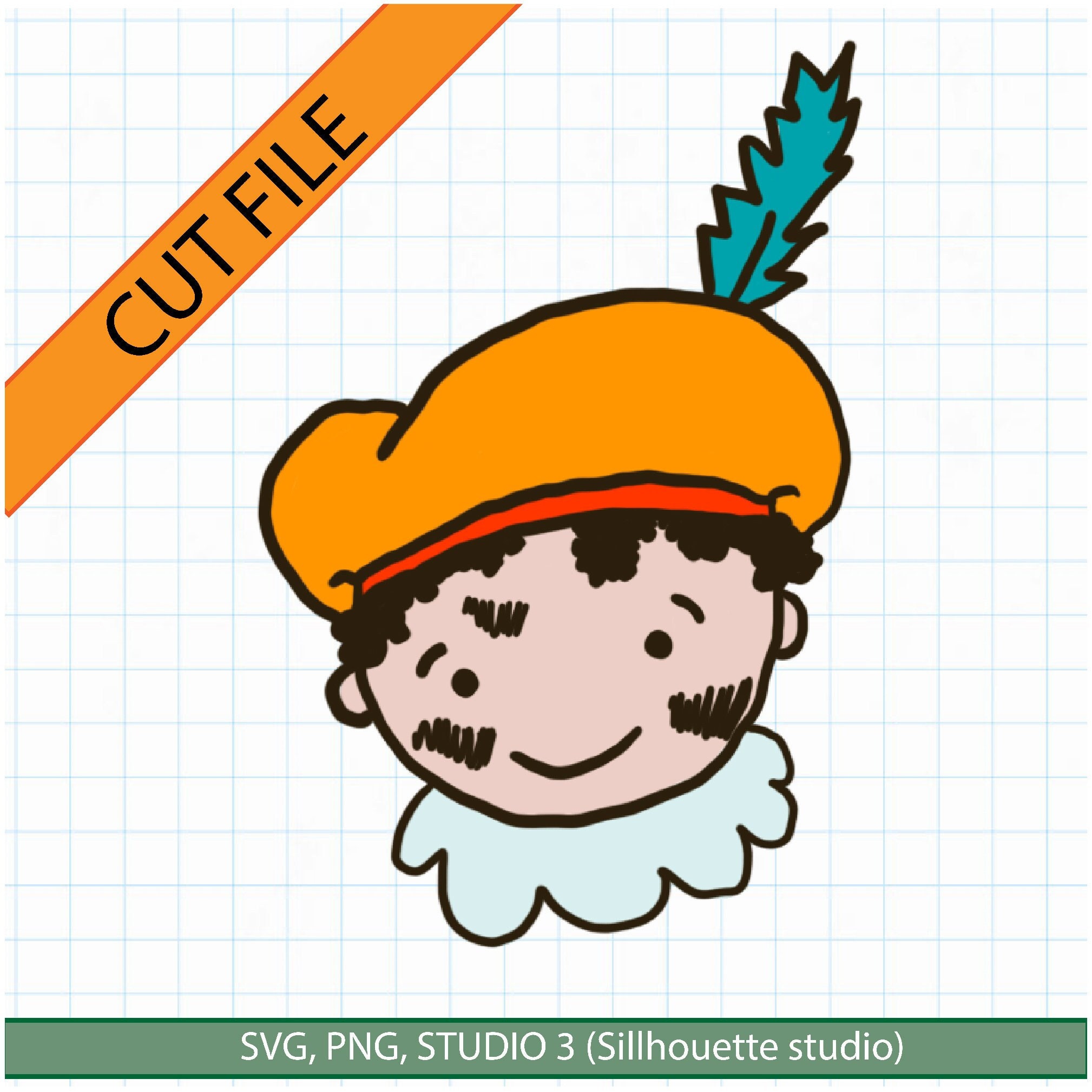 Roetveeg Piet - Sinterklaas SVG, Cut File, Png, Studio, Vector - Etsy