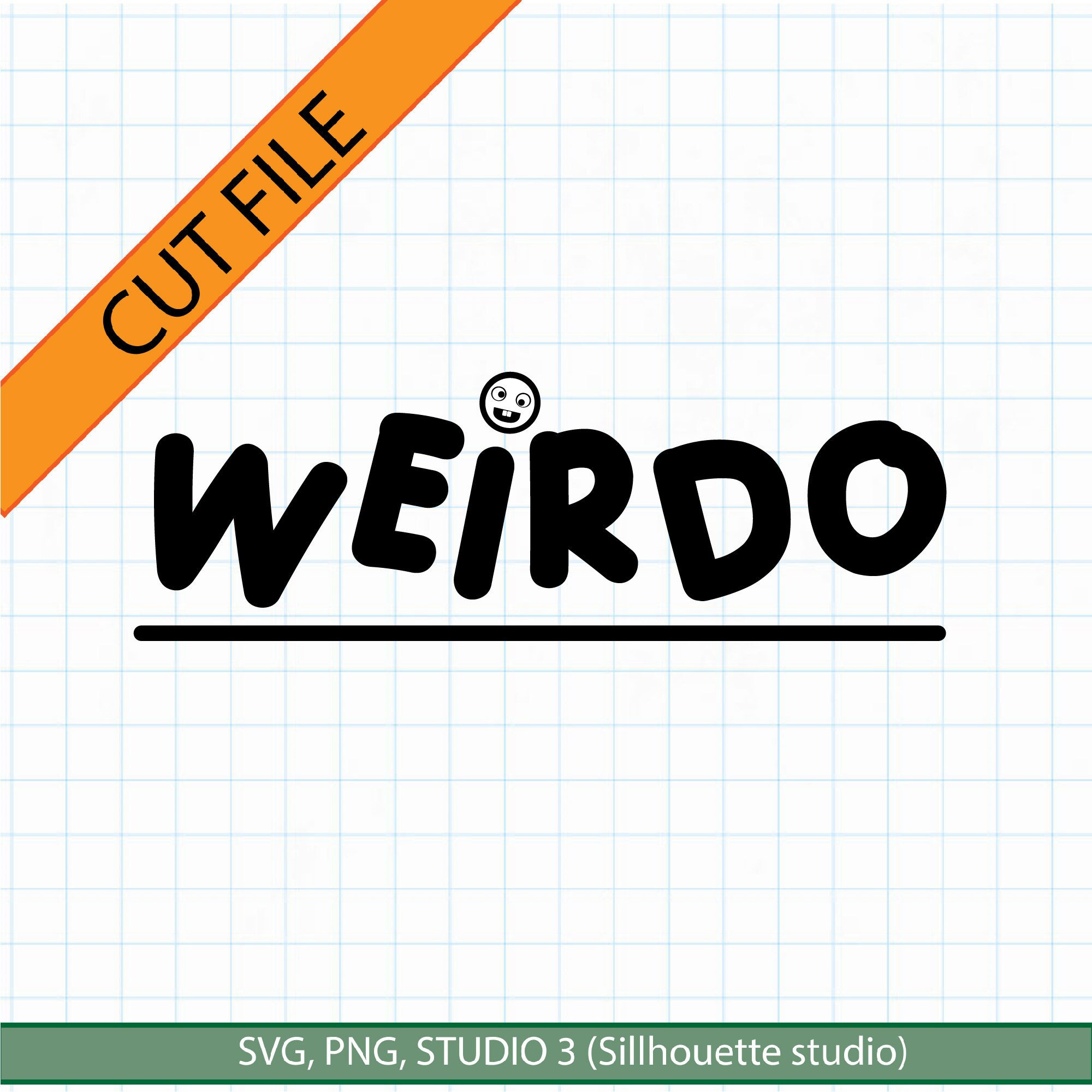 Weirdo Text SVG, Cut File, Png, Studio, Vector - Etsy