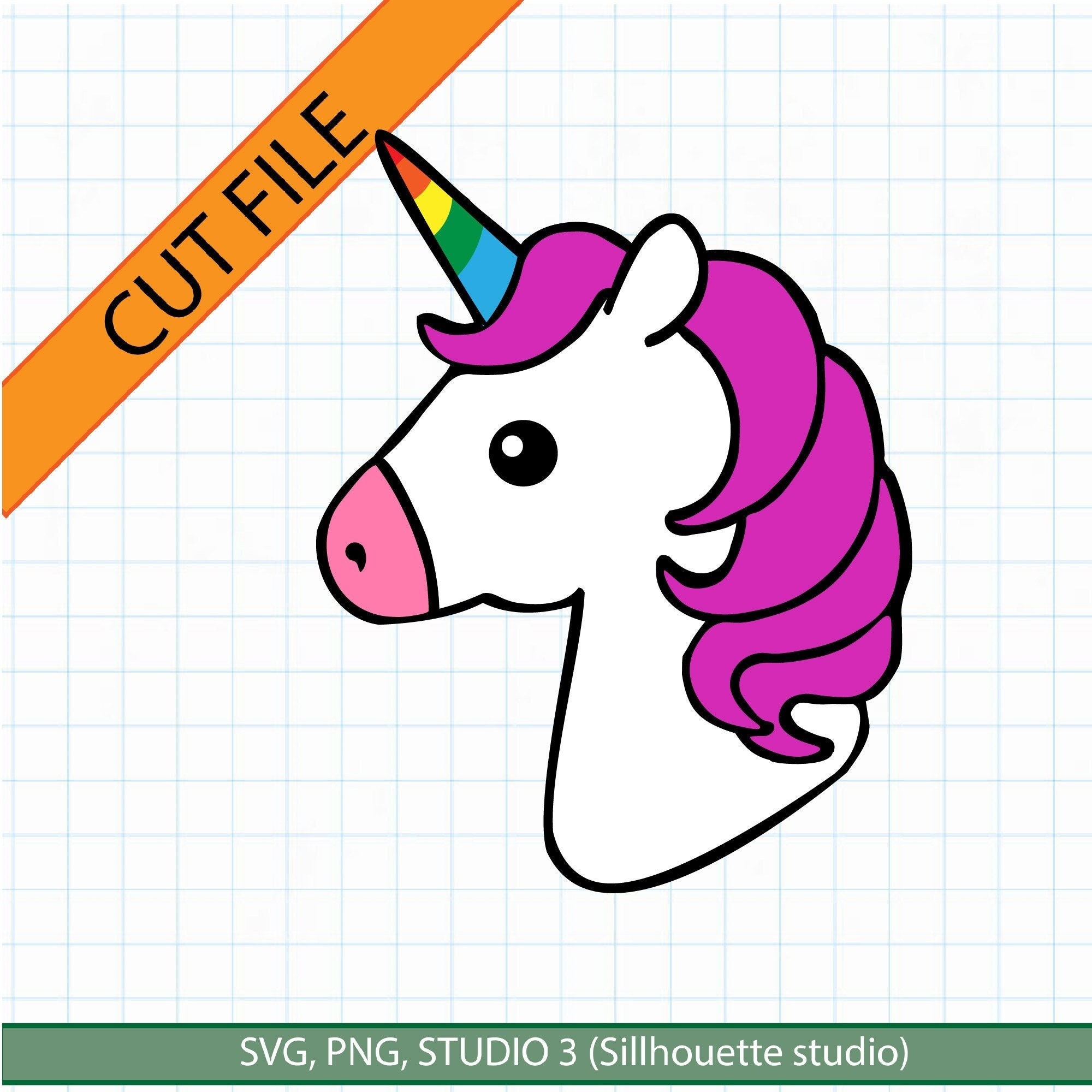 Unicorn SVG, Cut File, Png, Studio, Vector - Etsy