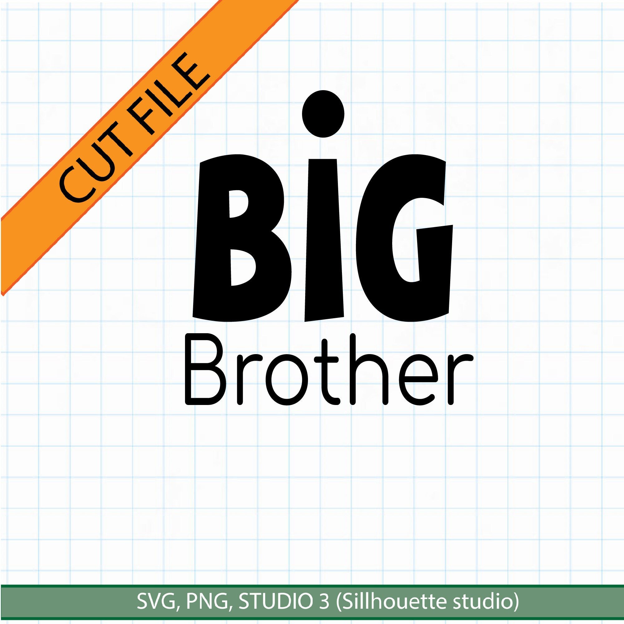 Big Brother Text SVG, Cut File, Png, Studio, Vector - Etsy