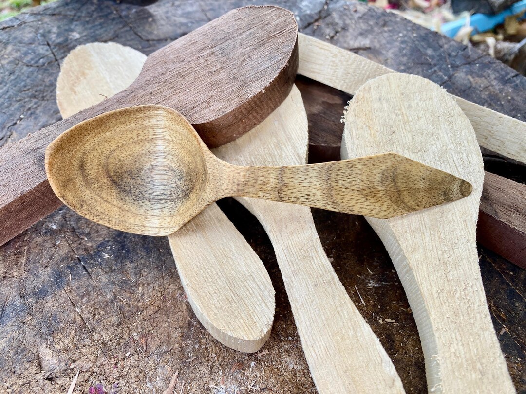 Spoon Carving Wood Blank, Craft Gift Wooden Spoon for Kids and Adults ...
