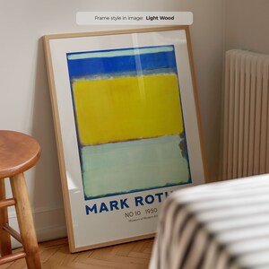Mark Rothko Poster - No. 10 (1950) | Frame Included | Abstract Wall Art ...