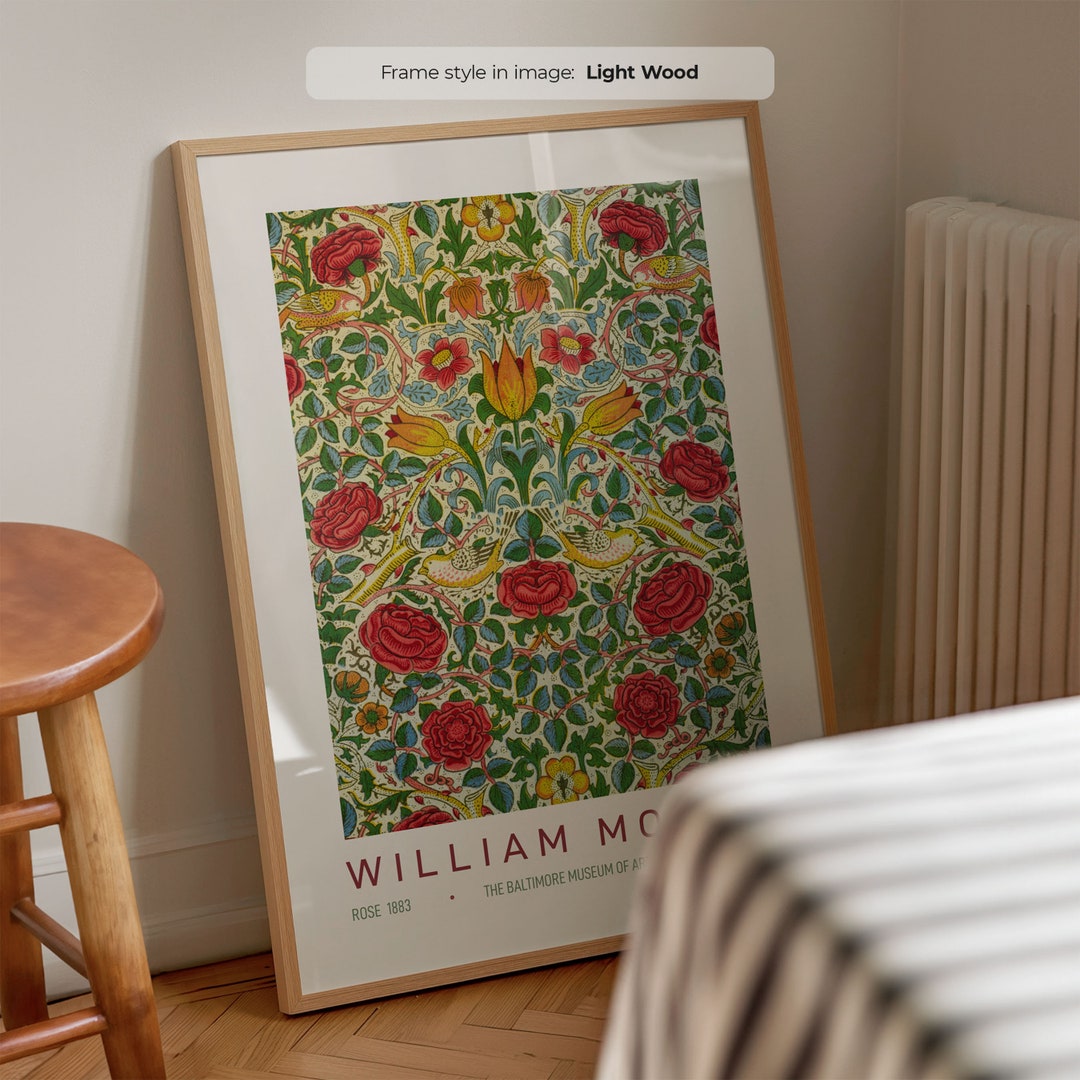 Rose Pattern (1883) - William Morris | Frame Included | Exhibition ...