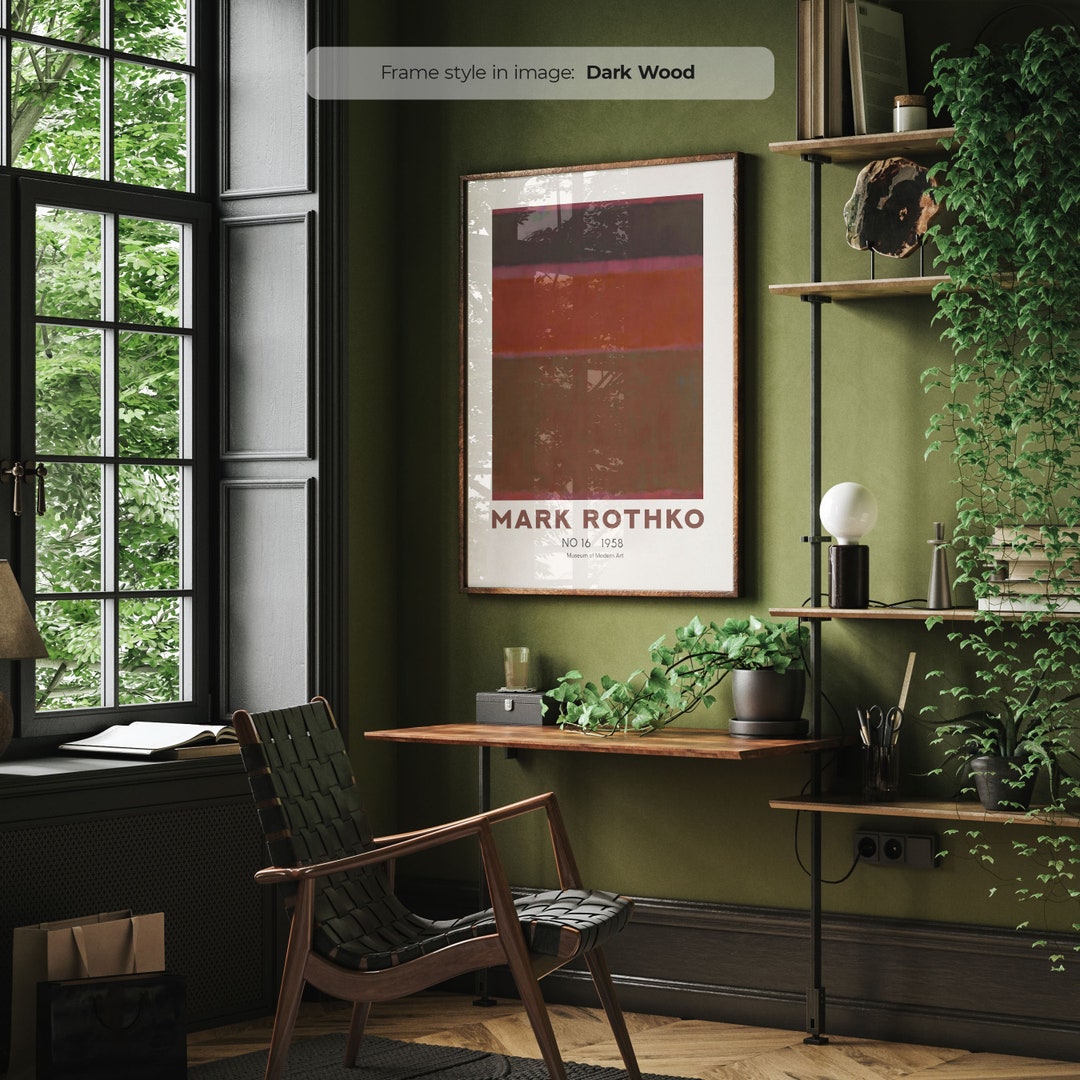 Mark Rothko Poster - No. 16 | Frame Included | Abstract Wall Art ...