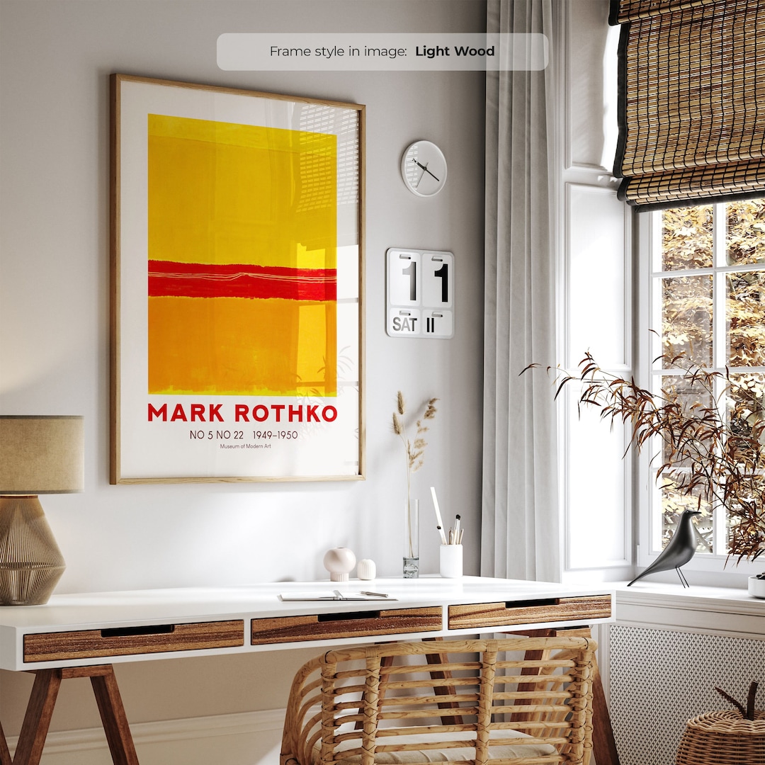 Mark Rothko Poster No. 5 / No. 22 1950 Mark Rothko Print Abstract Wall ...