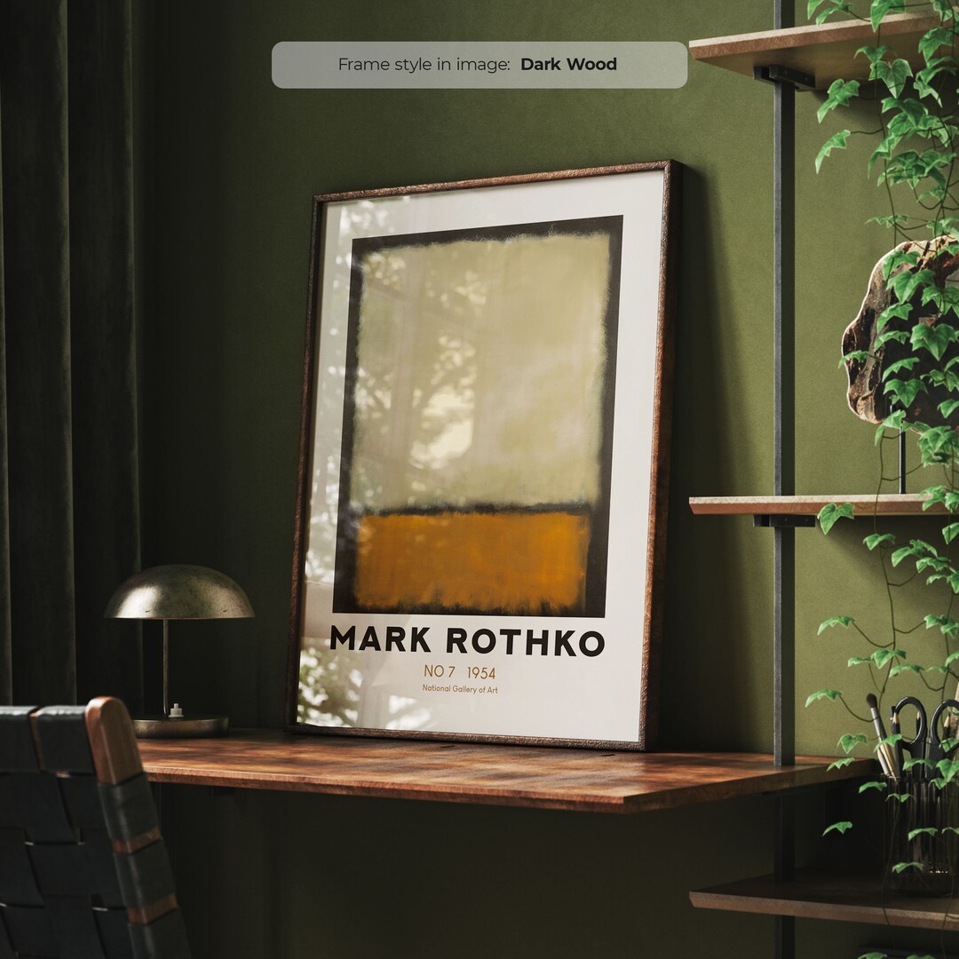 Mark Rothko Poster - No. 7 (1963) | Mark Rothko Print | Abstract Wall Art | Modern Wall Art ...