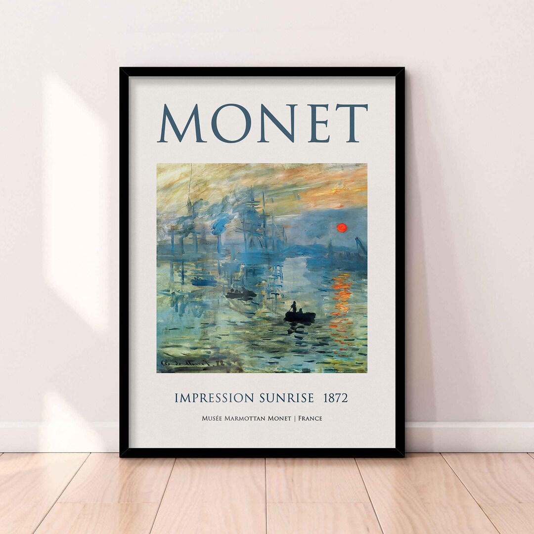 Claude Monet Print Monet Exhibition Poster Modern Wall Art - Etsy