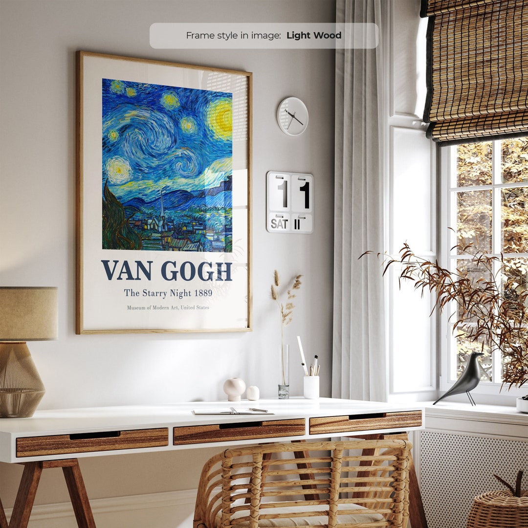 The Starry Night (1889) - Vincent Van Gogh | Frame Included ...