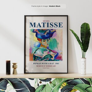 Woman With a Hat (1905) - Henri Matisse | Frame Included | Painting of ...