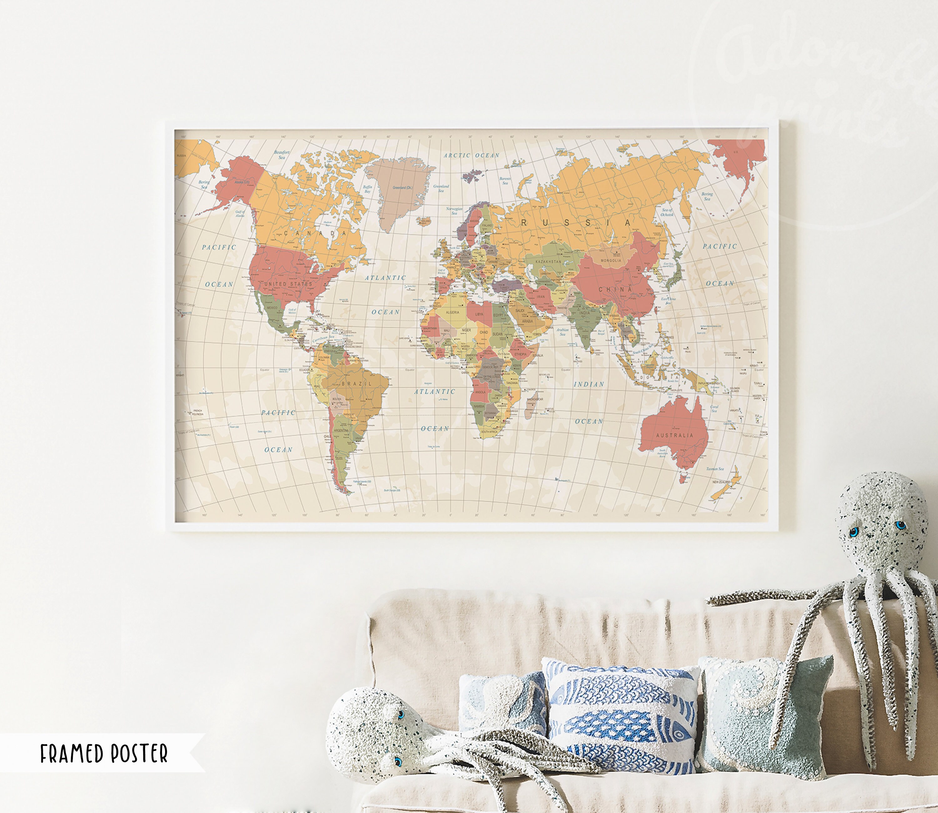 Wall Maps Laminated for sale| 109 ads for used Wall Maps Laminateds