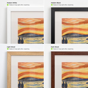 The Scream (1893) - Edvard Munch Poster | Frame Included | Scary Wall ...