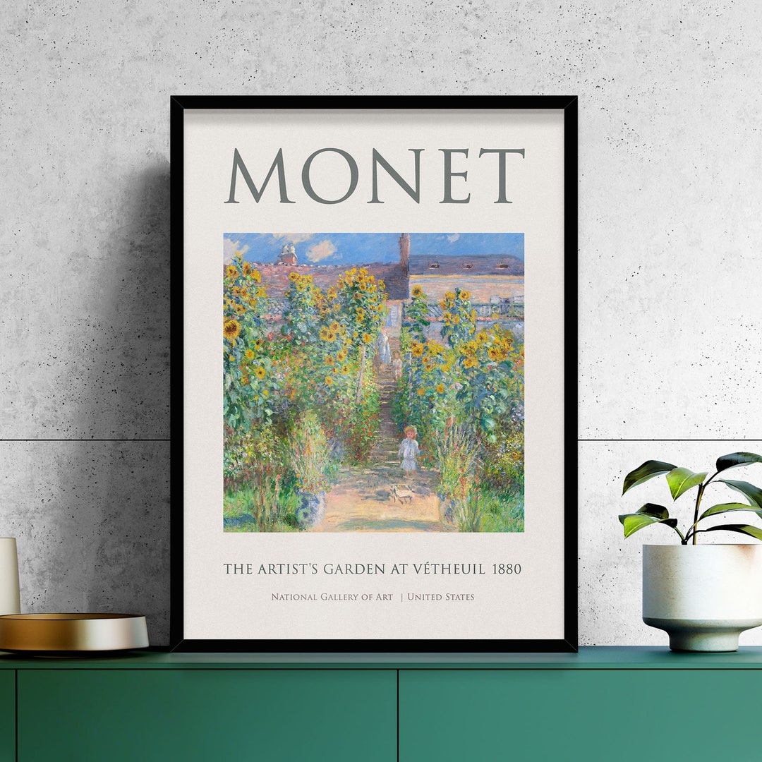 Claude Monet Exhibition Print, Monet Poster, Modern Wall Art for Living ...