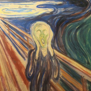 The Scream (1893) - Edvard Munch Poster | Frame Included | Scary Wall ...
