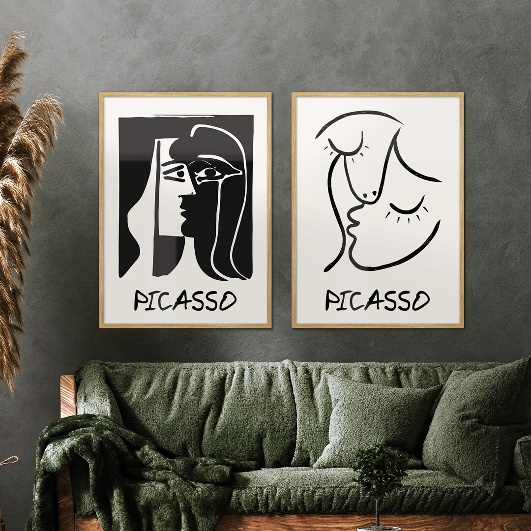 Pablo Picasso Set of Two Poster Print, Exhibition Poster, Modern Wall ...