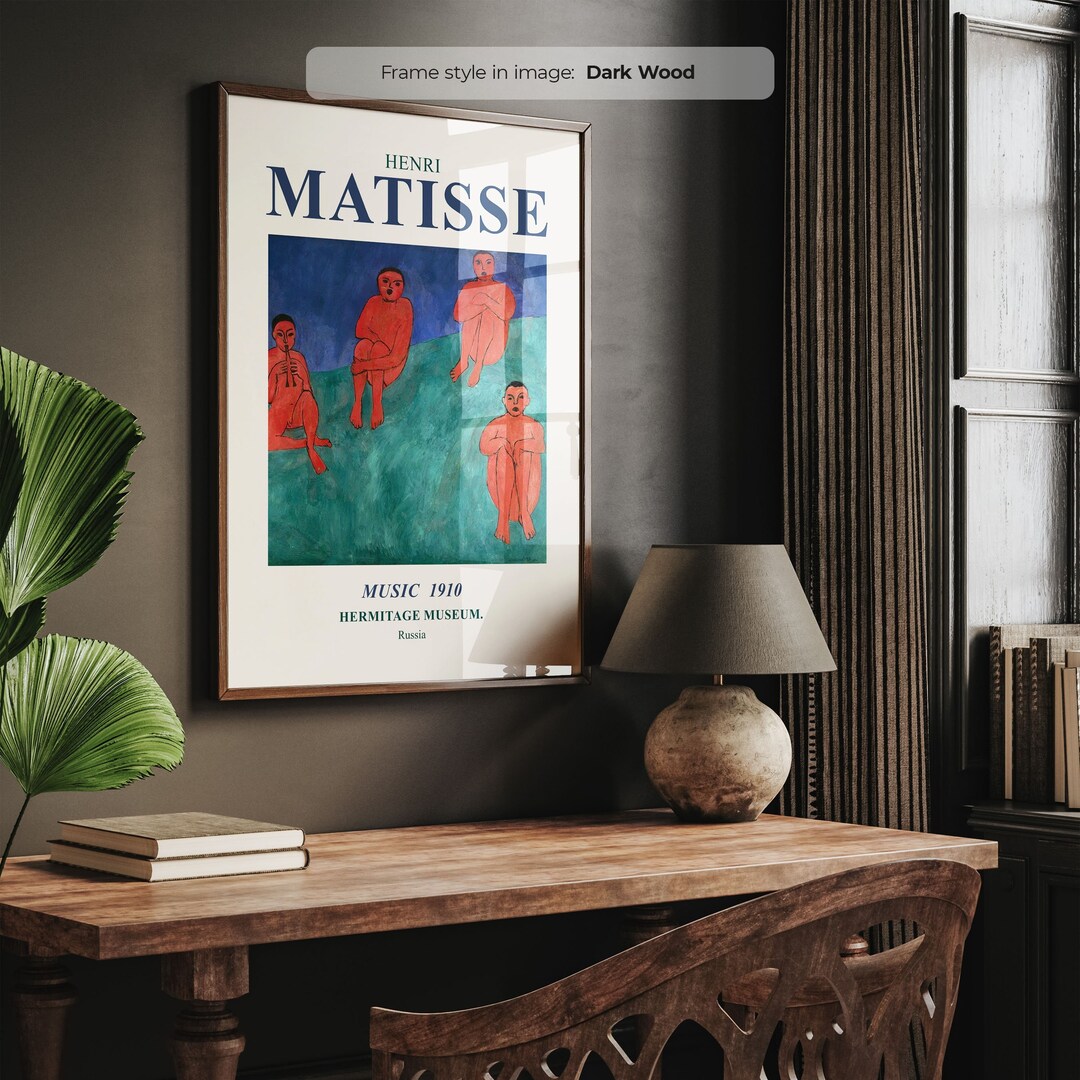 Music (1910) - Henri Matisse | Frame Included | Human Shapes Art ...