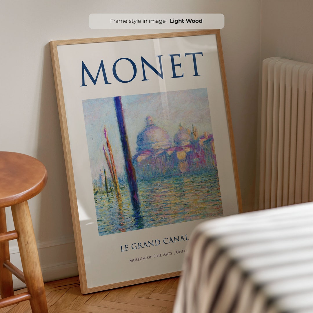 Le Grand Canal (1908) - Claude Monet | Frame Included | Monet Painting ...