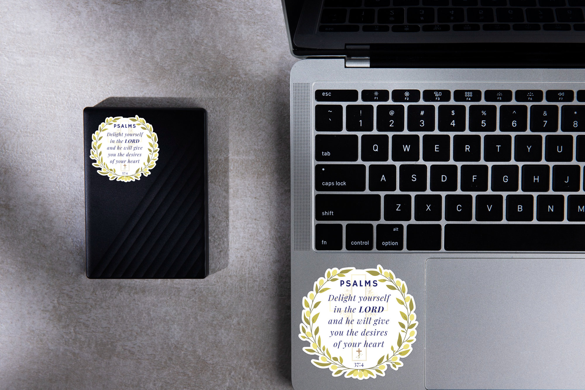 Bible Verse Sticker, Vinyl Sticker, Waterproof Psalm 37:4 - Etsy