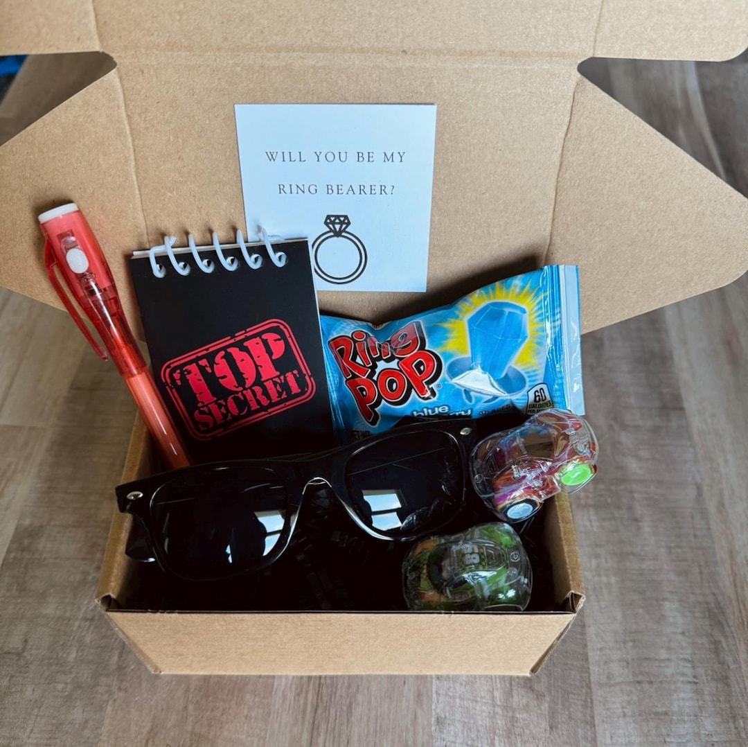 Ring Bearer Proposal Gift Box Set Will You Be My Ring Bearer Gift Idea ...