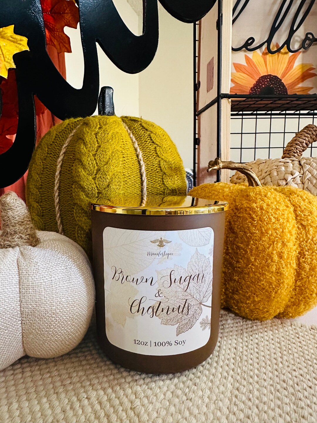 Warm Chestnut Nostalgia Candle Winter Luxury Candle 100% Soy Wax Candle ...