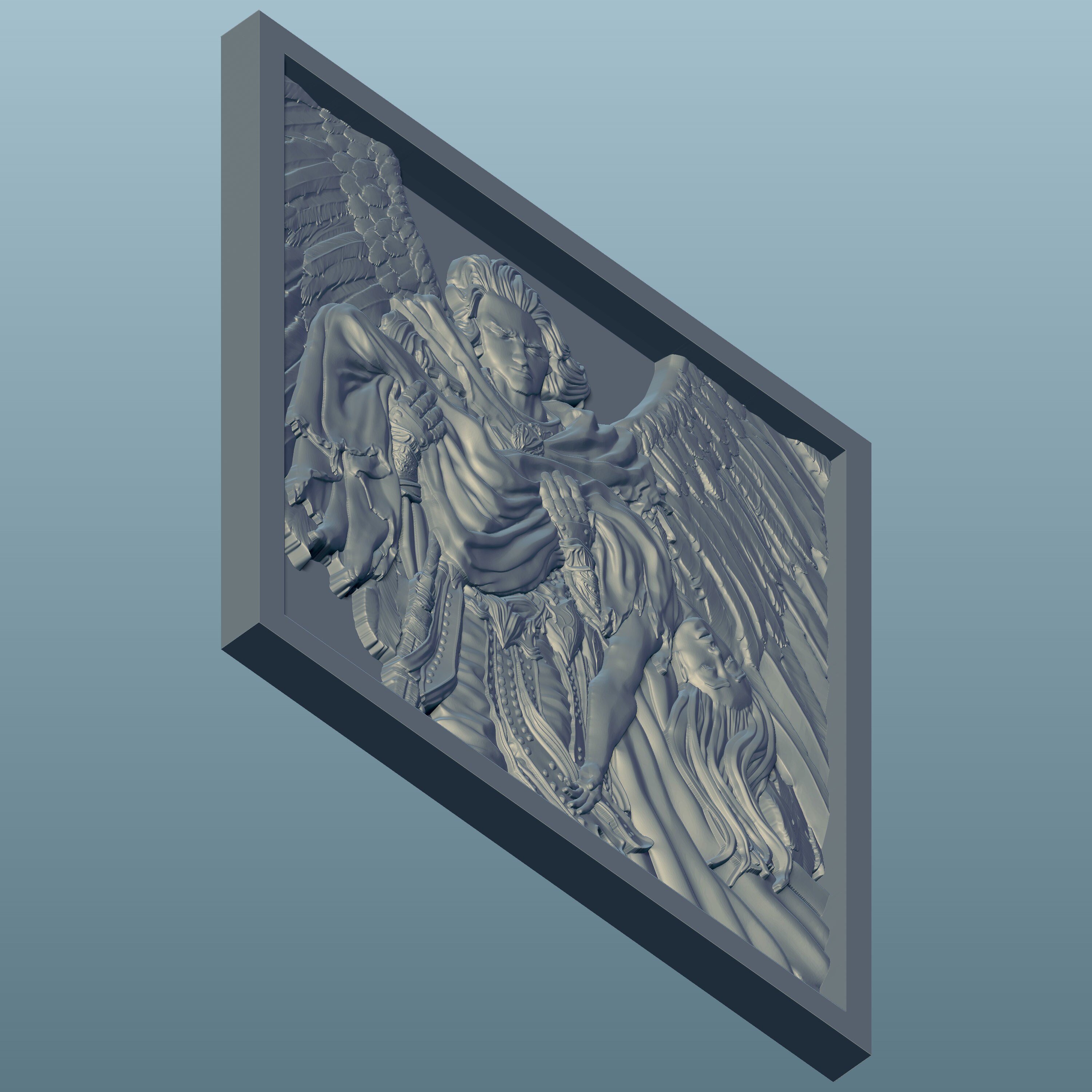 Angel Reliefs 3D STL Model for CNC Router Engraver Carving Machine ...