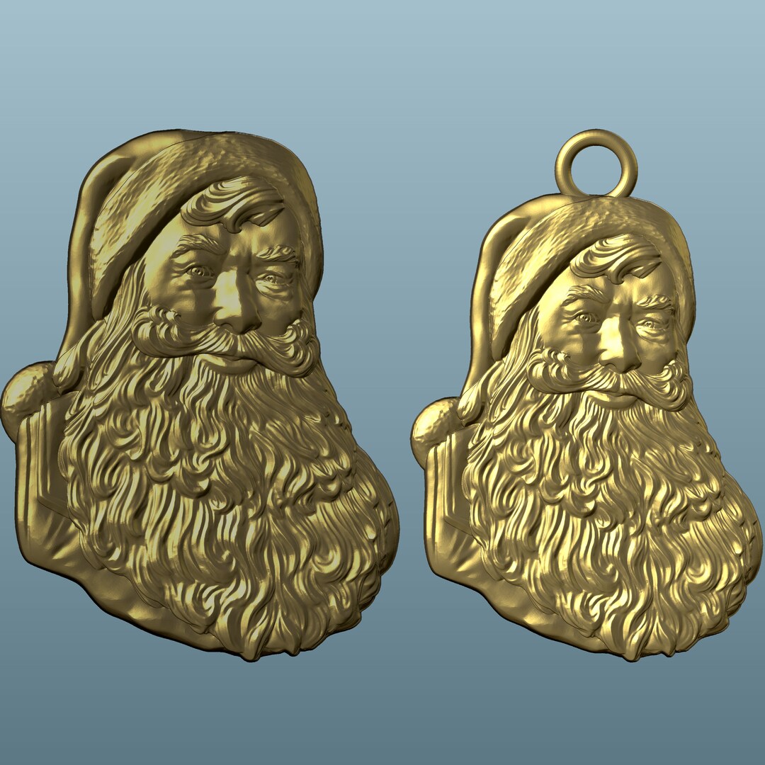 2x Santa Christmas Xmas Reliefs 3D STL Model for CNC Router - Etsy