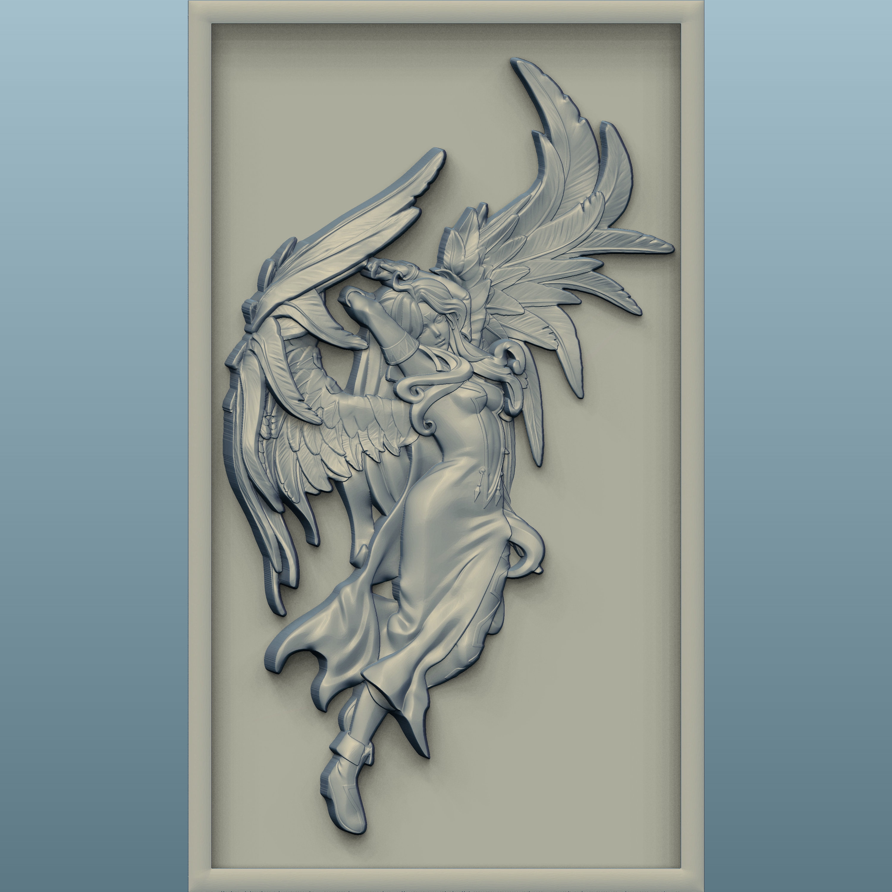 Angel Reliefs 3D STL* Model for CNC Router Engraver Carving Machine ...