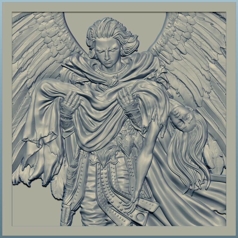 Angel Reliefs 3D STL Model for CNC Router Engraver Carving Machine ...